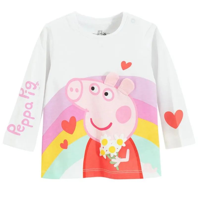 COOL CLUB PEPPA PIG MAJICA DUG RUKAV CREAMY