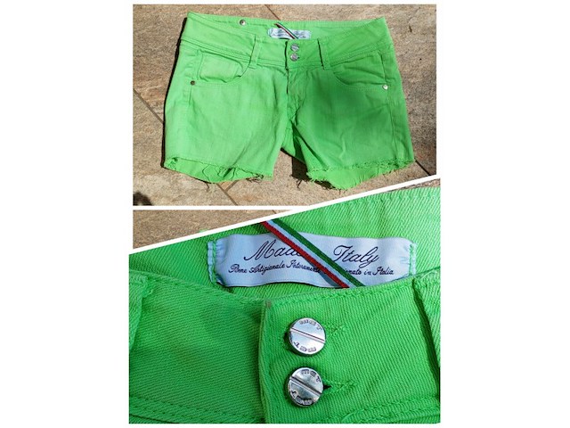 `MET in Jeans` ZELENI JEANS ŠORTS - NOVO S/M