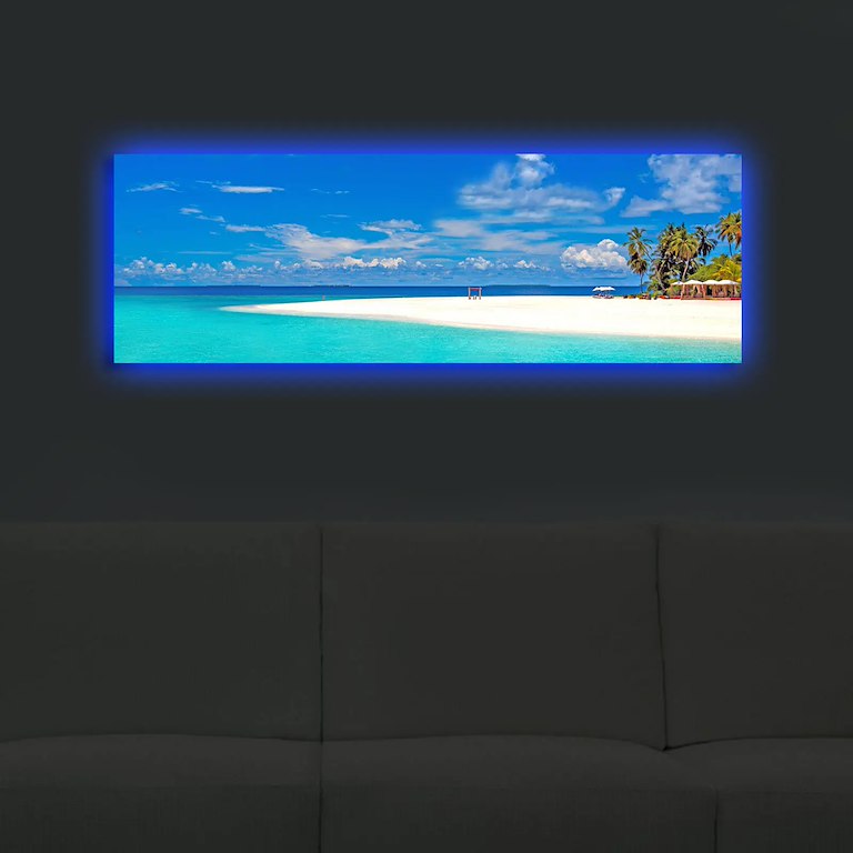 Wallity Slika na platnu sa LED osvetljenjem 30x90cm