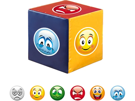 Kocka emocije 30x30x30cm Iron Sport - Kocka od sunđera 30x30x30cm presvučena ciradom sa 6 emocija