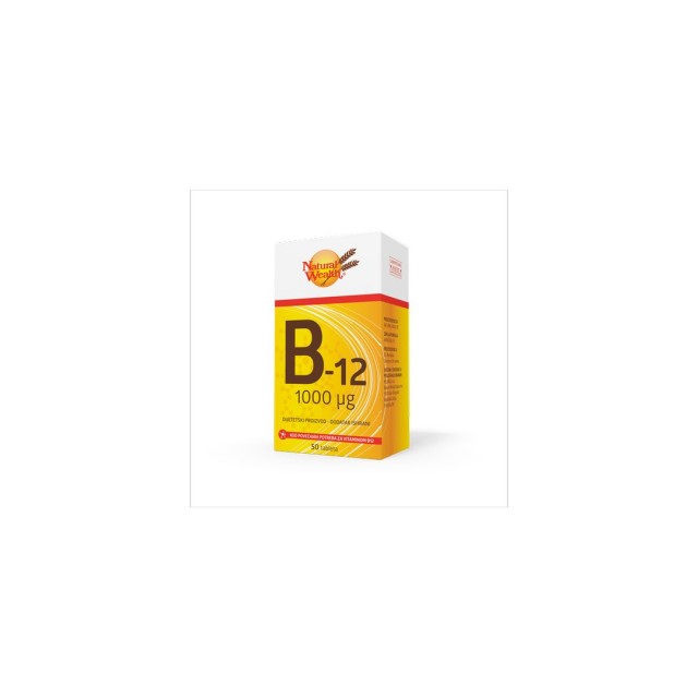NATURAL WEALTH B12 TABLETE 50X1000MCG