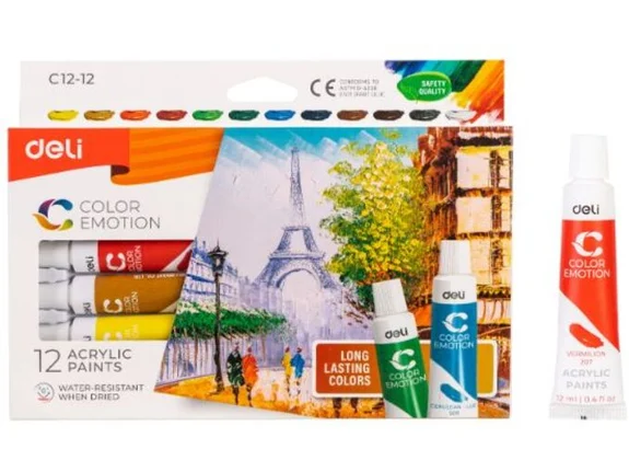 Deli Akrilne boje Color Emotion 1/12 12ml EC12-12