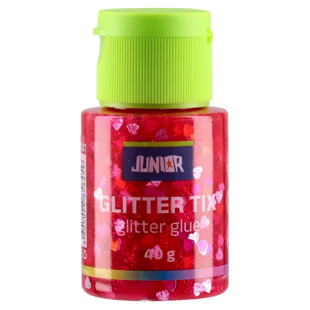 Junior Lepak sa šljokicama Glitter Tix, 40g, Crvena
