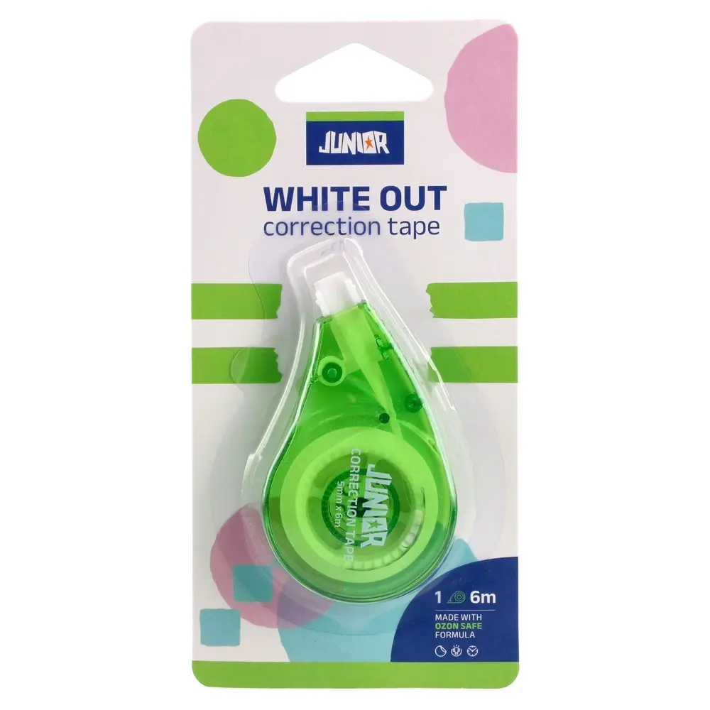Junior Korektor traka White Out, 6m, Zeleni