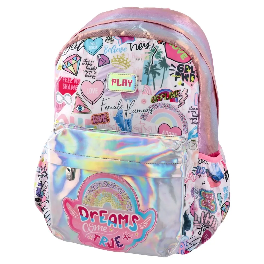 Play Školski ranac za devojčice Dreams Pop fashion, 43x30x20cm, Prljavoroze