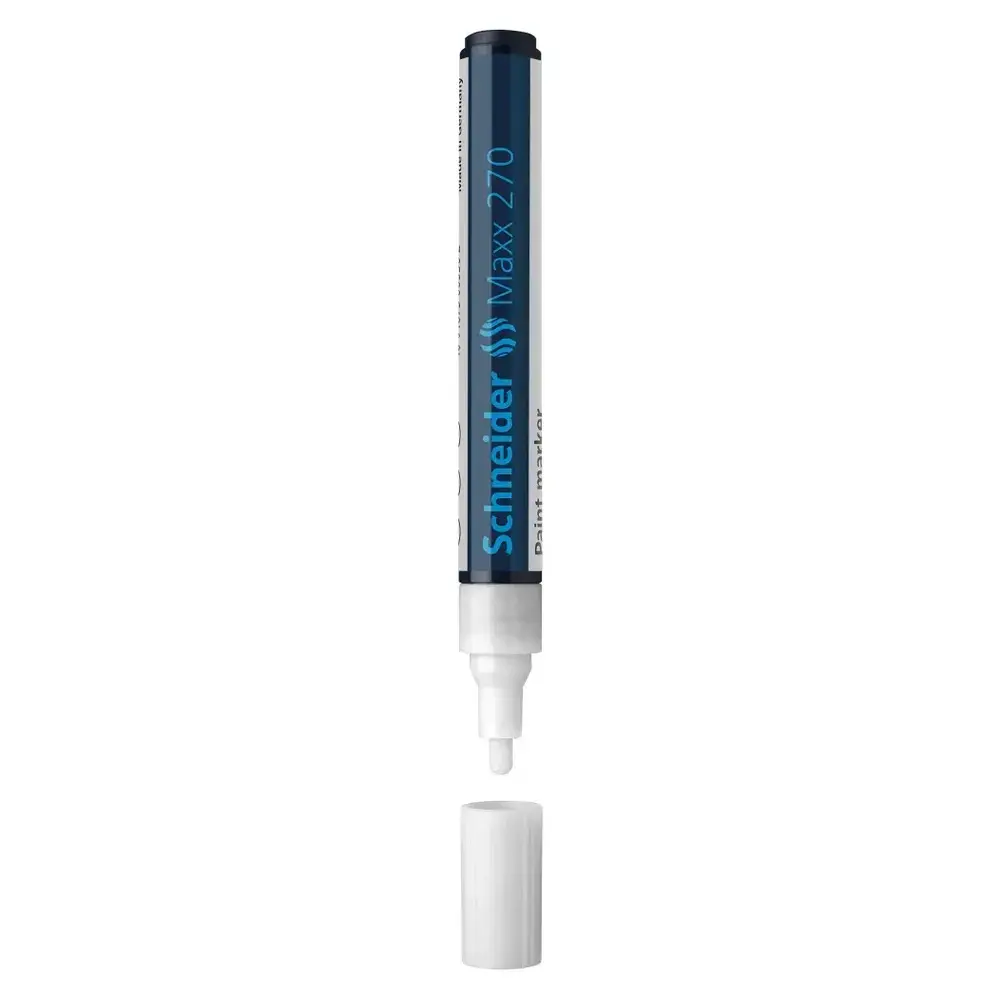 Schneider Permanentni marker Maxx 270, Okrugli vrh, Beli