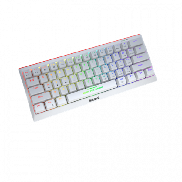 TASTATURA USB MARVO KG962 BELA CRVENI SVICEVI