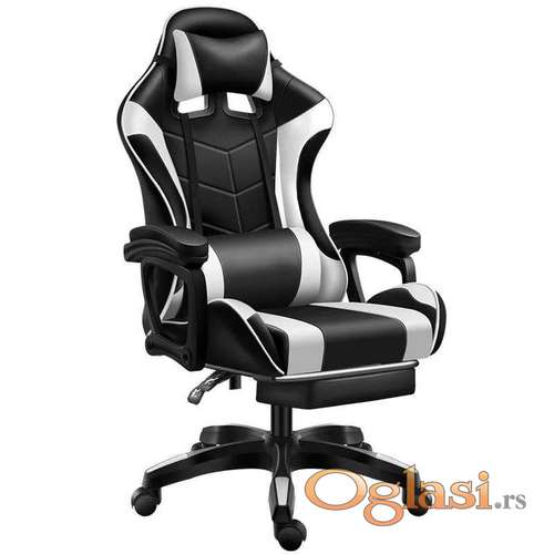 gaming stolica Black White gejmerska stolica