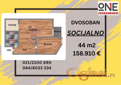 Prodaje se odličan dvosoban stan u izgradnji
