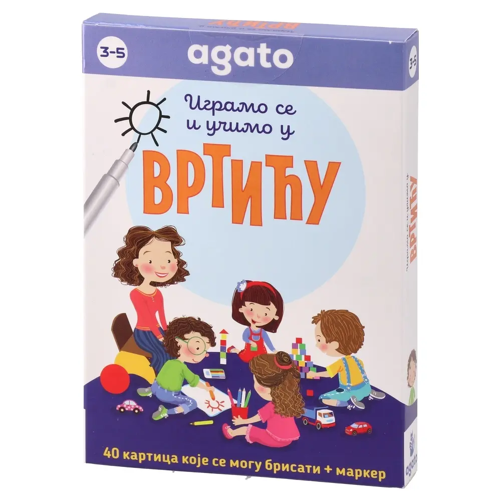 Agato Edukativne kartice Igramo se i učimo u vrtiću, 40 kartica, 4-7 godina