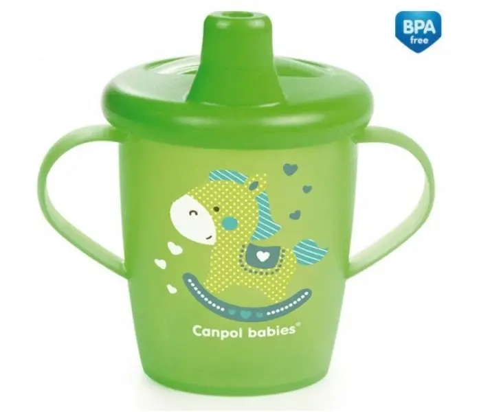 Canpol Babies Čaša za bebe Non Spil 31/200 250ml zelena
