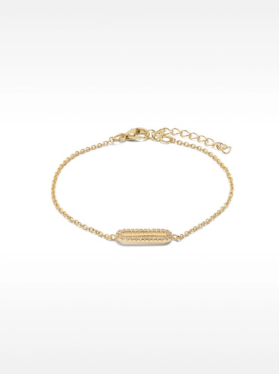 BRACELET OF LINKS WITH ZIRCONIAS
