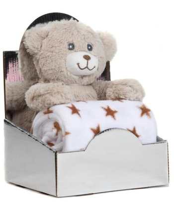 BBO set za bebe ćebe sa igračkom – Beige Bear