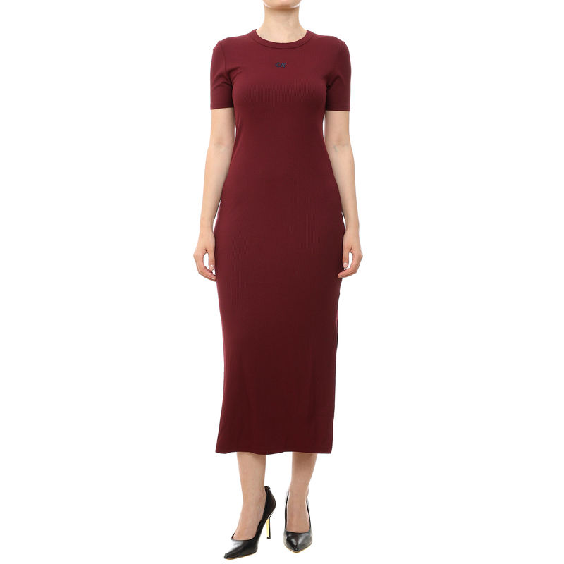 Ženska haljina Calvin Klein A - modal rib ss dress