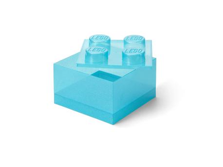 LEGO LEGO kutija za odlaganje sa poklopcem (4): Svetlucavo svetlo plava