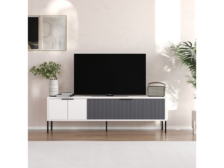 HANAH HOME TV polica Noah White Anthracite
