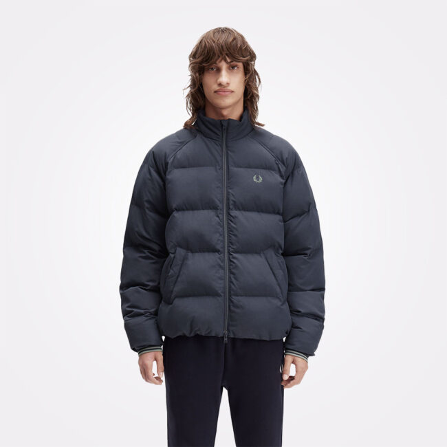 Fred Perry Raglan Sleeve Padded Jacket – Dark Airforce