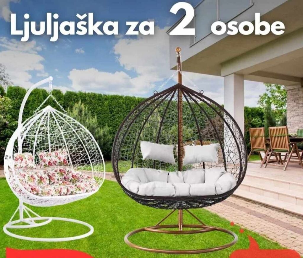 Ljuljaška jaje za 2 OSOBE do čak 200kg! Viseća stolica sa modernim