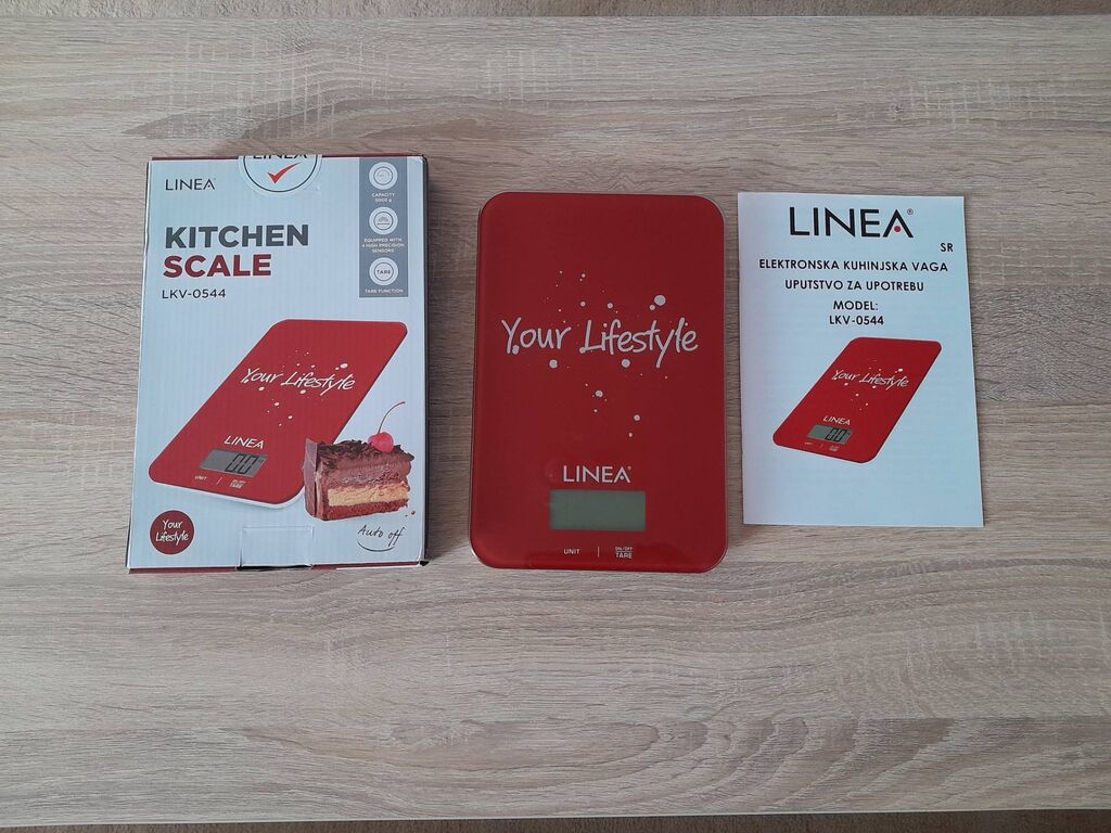 Nova Linea LKV 0544 kuhinjska digitalna crvena vaga do 5 kg Poštarina