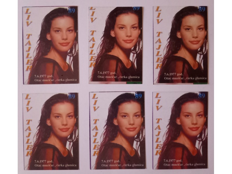 Planetarne Zvezde 2000 kartice - Liv Tajler lot x6