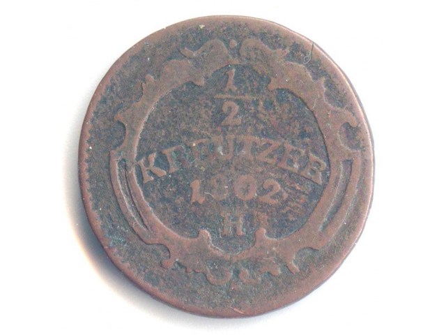 Nemacka Further Austria 1/2 kreutzer 1802 H