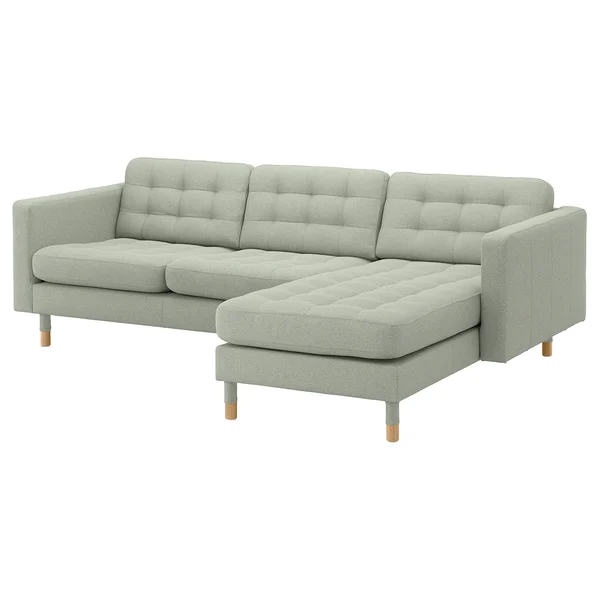Sofa trosed, s lenjivcem/Gunnared svetlozelena/drvo