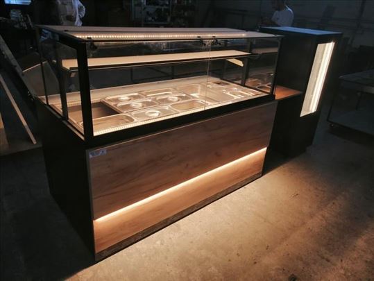 Tople vitrine i stolovi - ben mari za kuvana jela