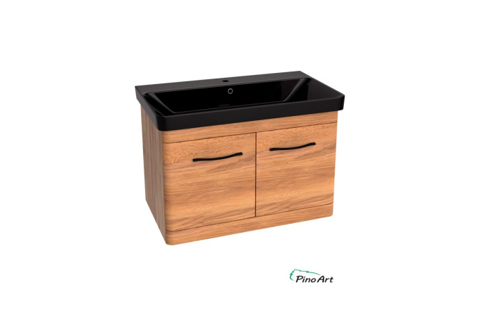 Pino Art- Crni lavabo sa ormarićem Luxor 80V Drvo- 805X560X460mm- 1180