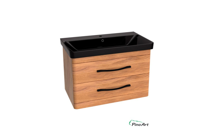 Pino Art- Crni lavabo sa ormarićem Luxor 80F Drvo- 805X560X460mm- 1121