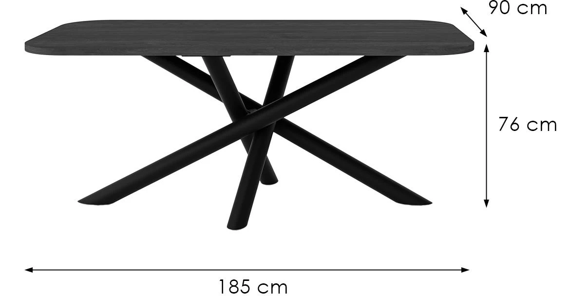 Oslo sto 185x90x77cm Portland jasen