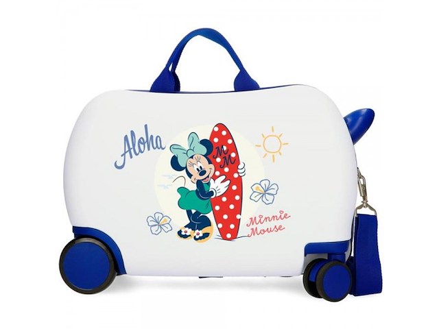 Dečiji kofer za put i vožnju Disney Minnie Aloha white 47710