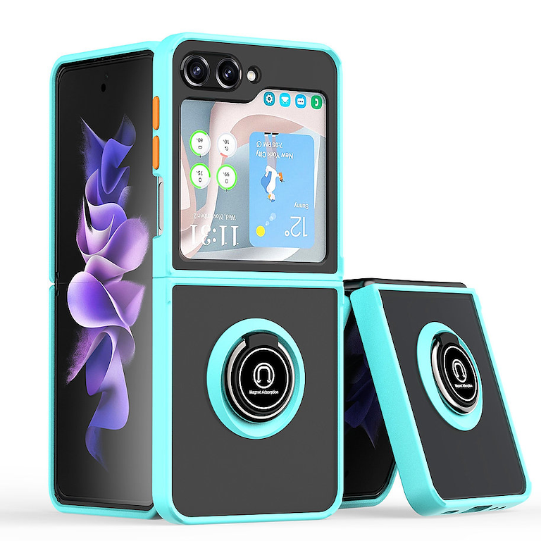 Futrola Frosted Shockproof za Samsung F741B/F761B Galaxy Z Flip 6/7 FE 5G svetlo plava