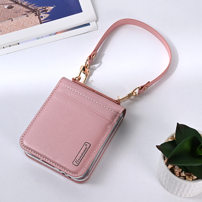 Futrola Hanman Canvas ORG za Samsung F741B/F761B Galaxy Z Flip 6/7 FE 5G roze