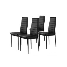 ModernHome Trpezarijske stolice set 4 kom Tami Full Black