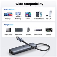 ADAPTER USB C - RJ45+4xUSB 5/1