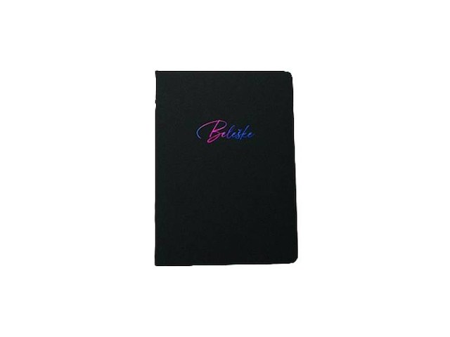 Notes - 180, Crni, Natpis Pink