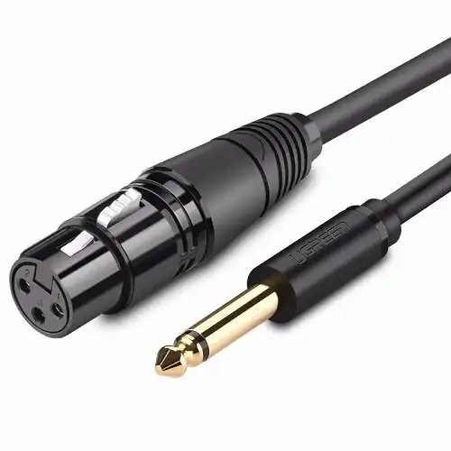 Ugreen AV131 kabl za mikrofon 6.35mm M. na XLR F 5m