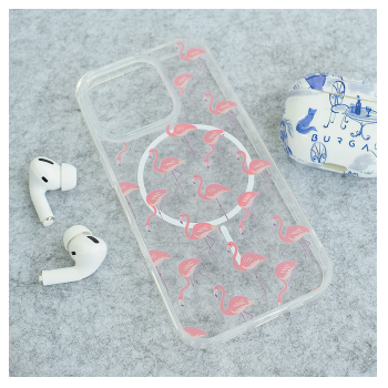 Maska Mag Case Nanobit Print za iPhone 16 Pro Tropical Flamingos