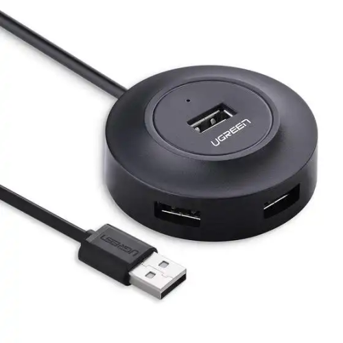 UGREEN CR106 USB 2.0 Hub 14 1m crni