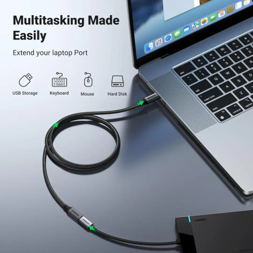UGREEN produžni kabl US372 USB-C 3.1 Gen2 4K 100W 0.5 m (crni)