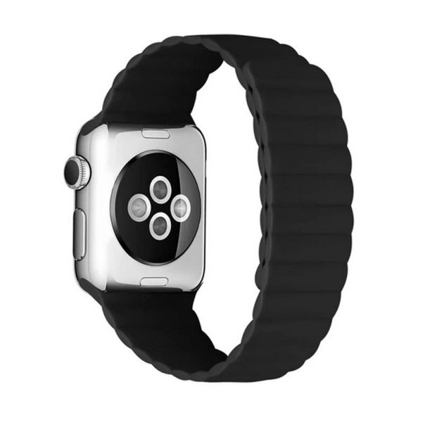 Silikonska narukvica za Apple Watch sa magnetom crno žuta 38/ 40/ 41 mm
