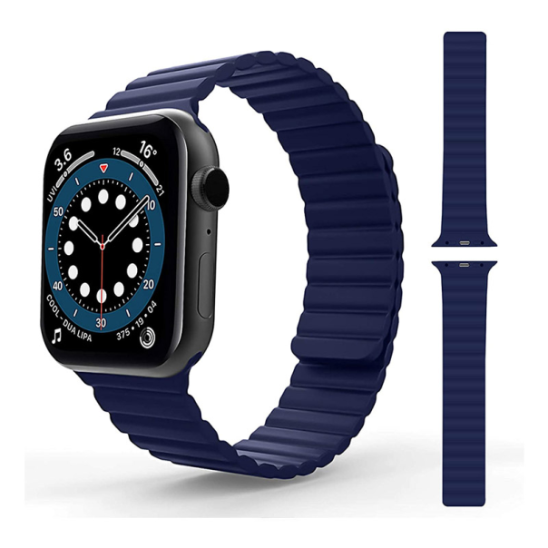 Silikonska narukvica za Apple Watch sa magnetom plava 42/ 44/ 45/ 49 mm