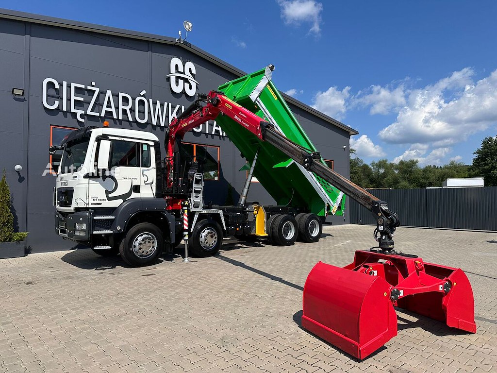 MAN TGS TGX 35.400 // 8x4 // E5 // wywrotka kiper + HDS z czerpakiem