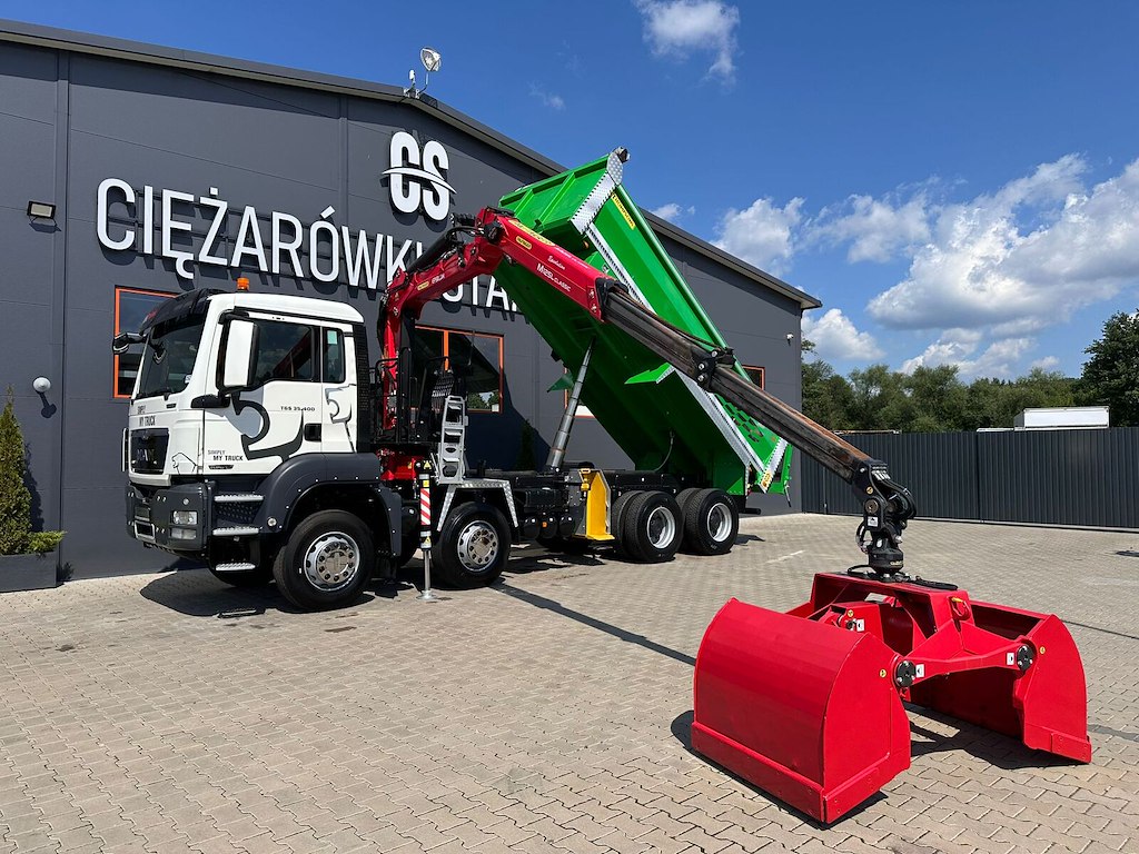 MAN TGS TGX 35.400 // 8x4 // E5 // wywrotka kiper + HDS z czerpakiem