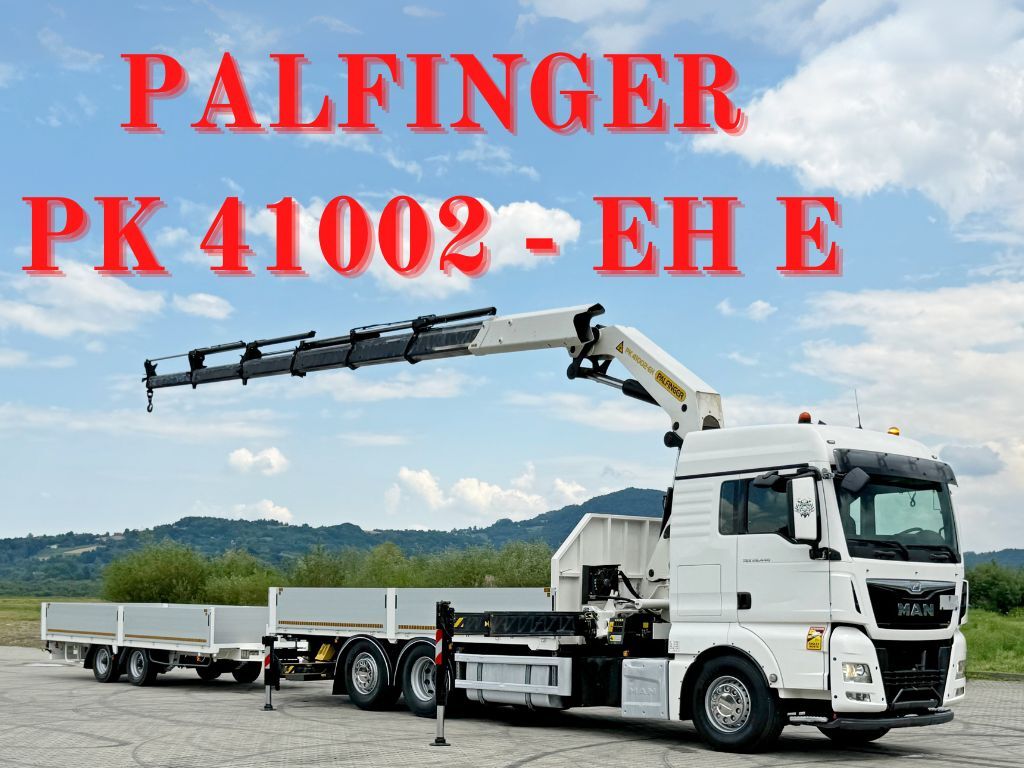 MAN TGX 26.440 * PK 41002-EH E + FUNK + Anhänger*TOP kamion s ravnom platformom + prikolica sa ravnom platformom