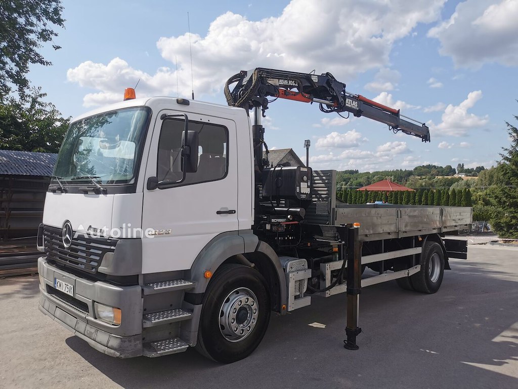 Mercedes-Benz Atego 1823 żuraw HDS Atlas 105.2 koła 315/80R22,5 kamion s ravnom platformom