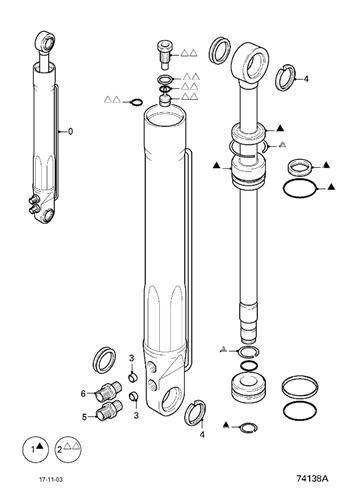 1444742 hidraulični cilindar za DAF XF 105 kamiona
