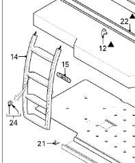 1683987 bočna stepenica za DAF XF 105 tegljača