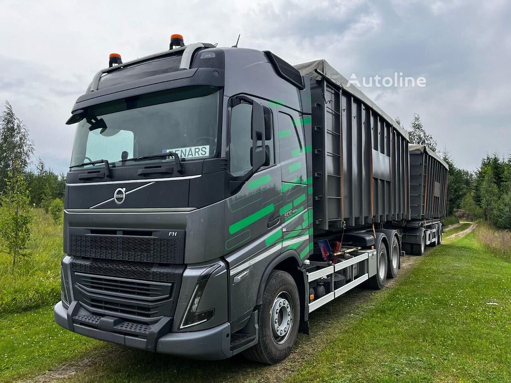 Volvo FH-500 kamion rol kiper + prikolica za kontejnere