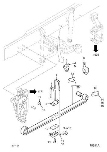 1381683 gibanj za DAF XF 105 kamiona